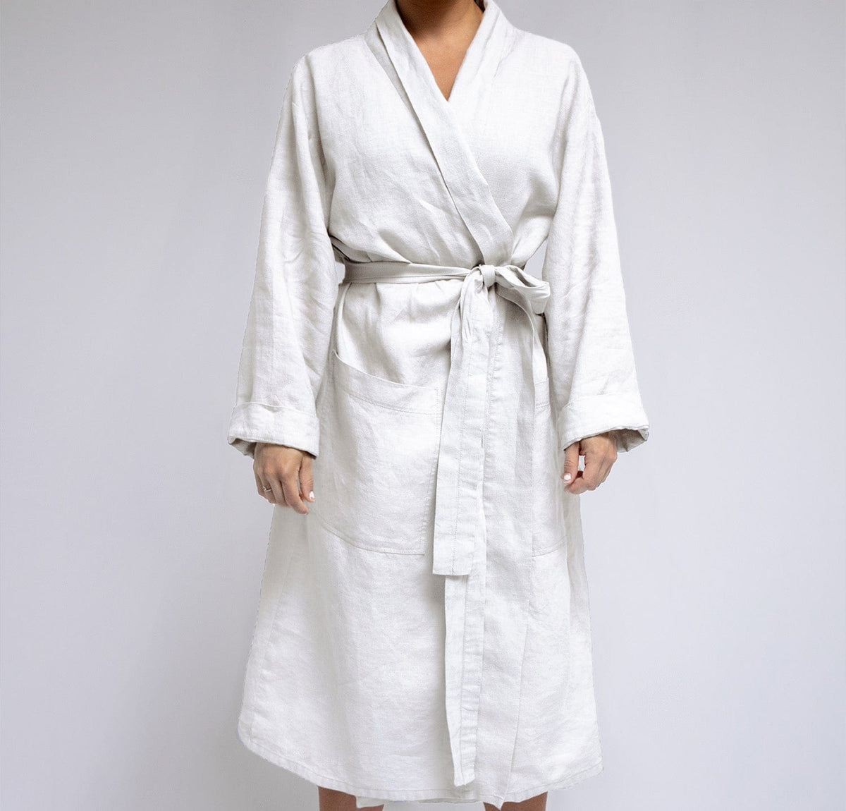 Best Linen Bath Robe in Smooth Linen | by Rough Linen