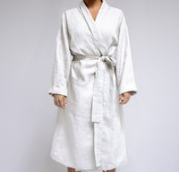 Best Linen Bath Robe in Smooth Linen | by Rough Linen