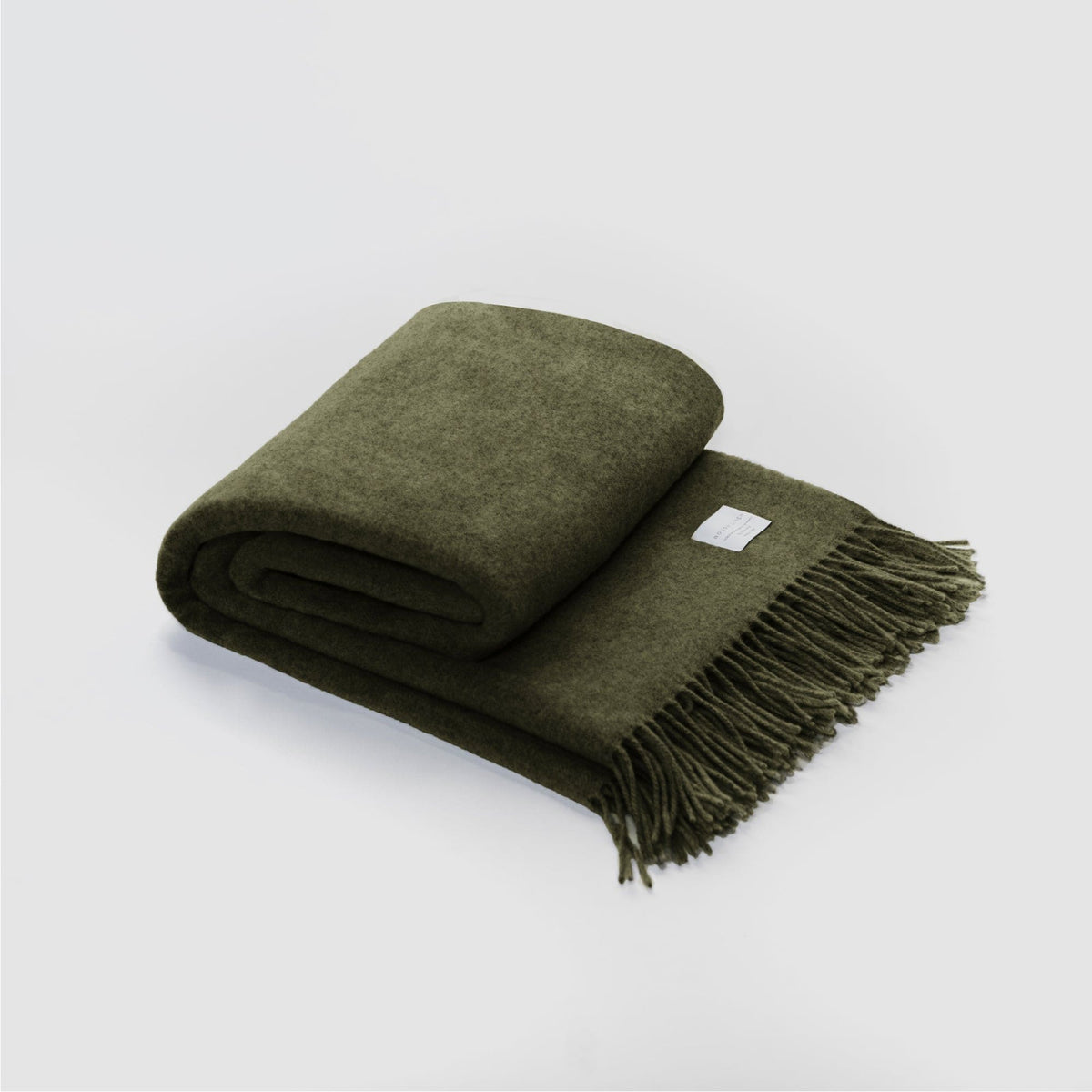 100% Merino Wool Throw Blanket - Rough Linen