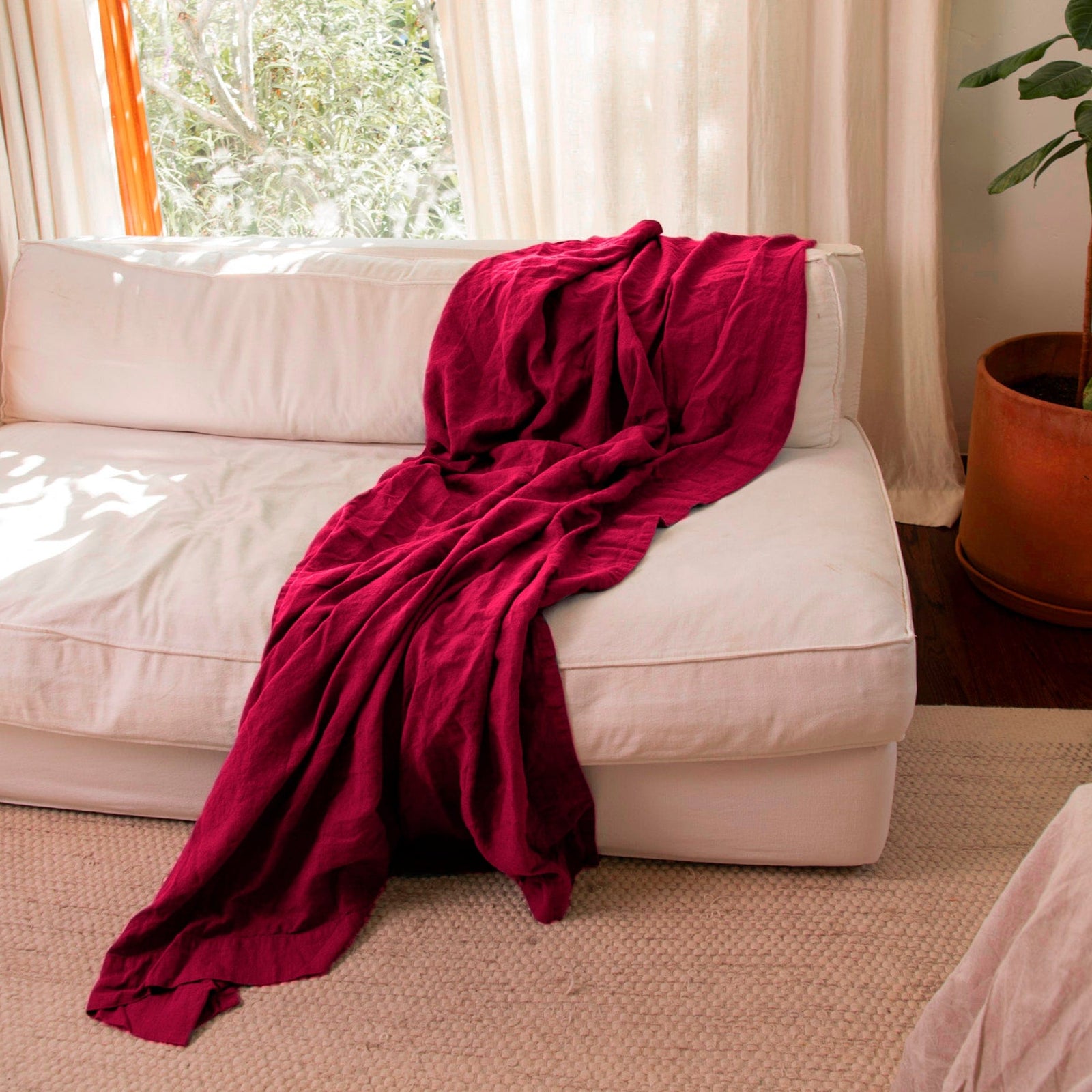 Linen Throw Blankets | by Rough Linen