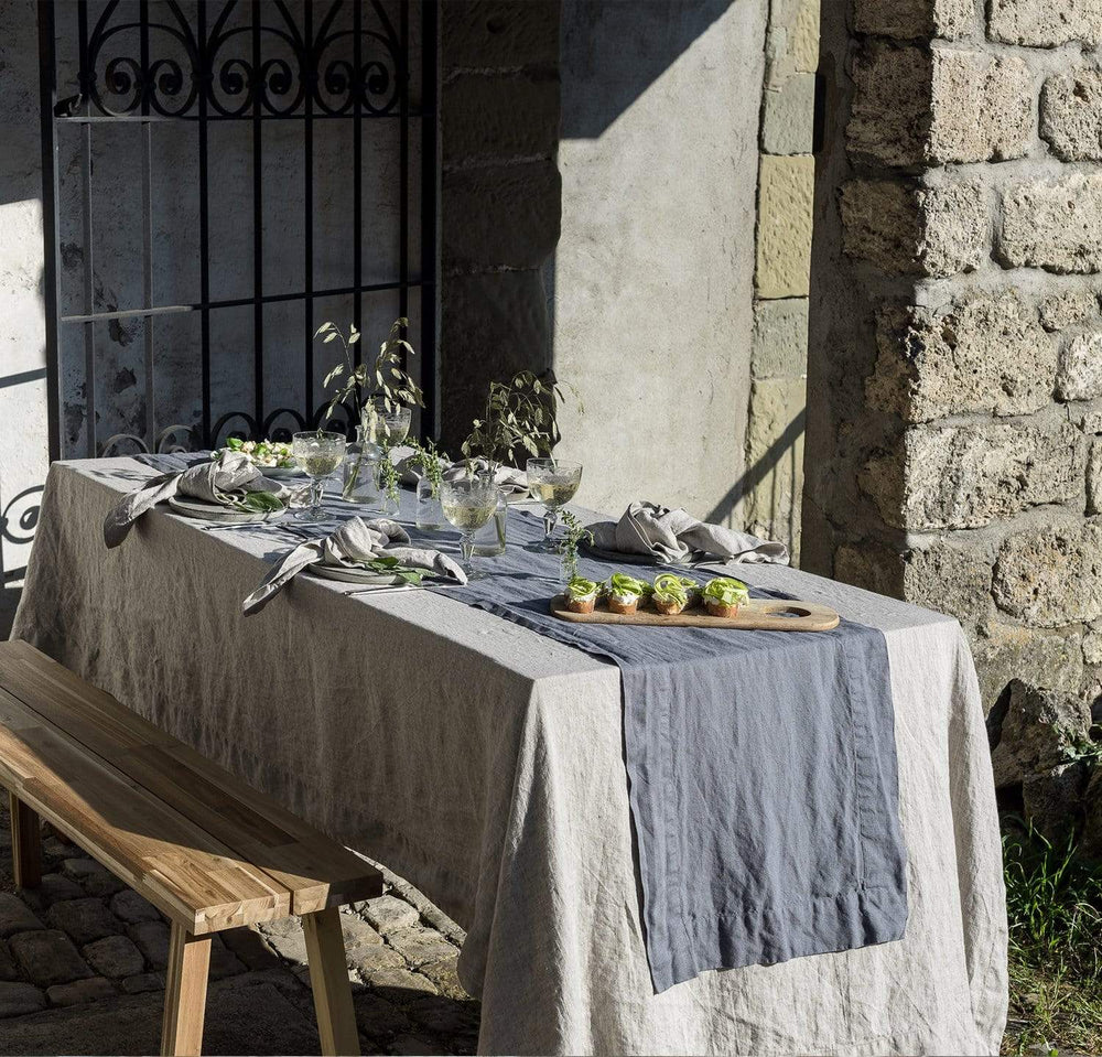 Best Raw Edge Linen Table Runner | by Rough Linen