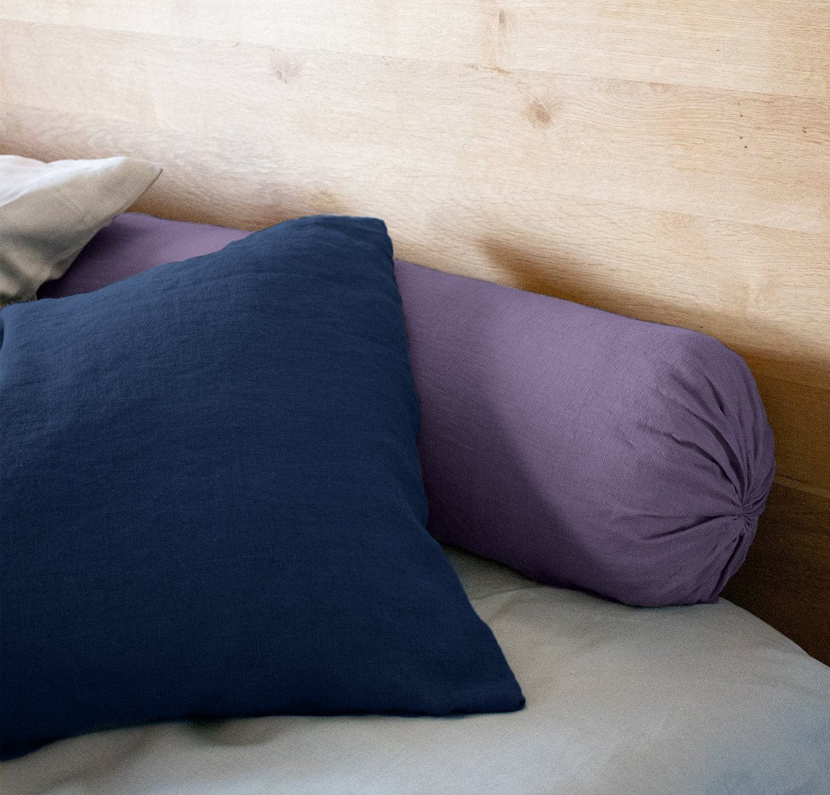Bolster Pillows - Rough Linen