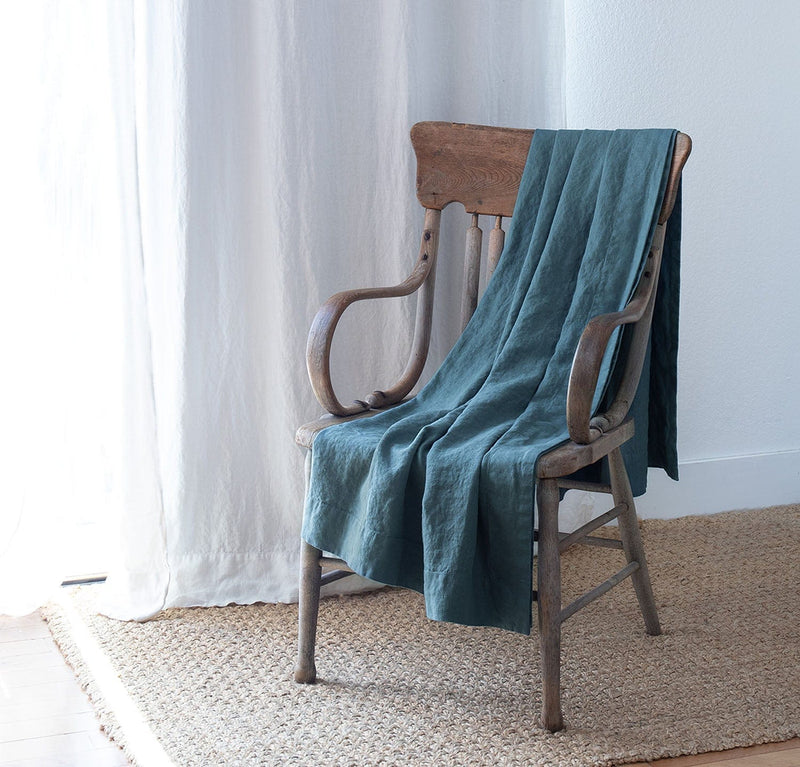 Orkney Linen Throw Blanket - Rough Linen