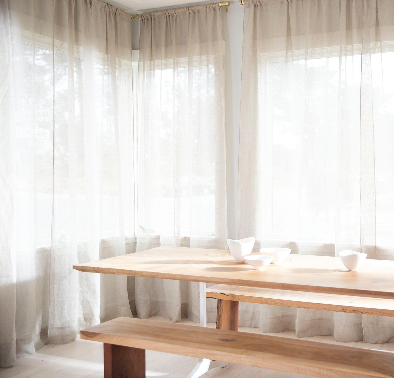 100% Flax Linen Curtains - Made in the USA | by Rough Linen