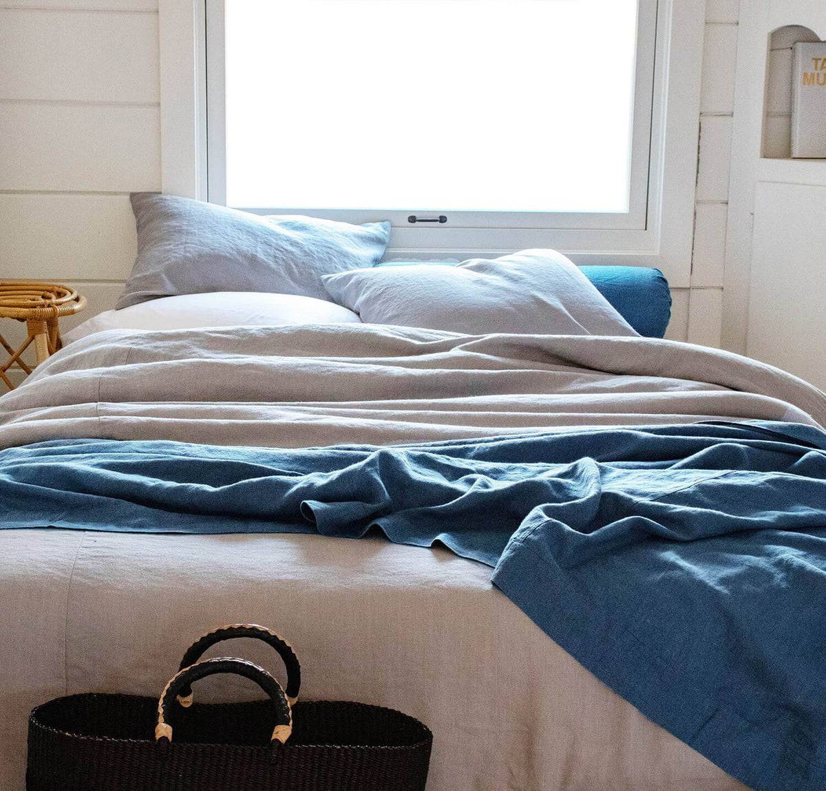Best Linen Summer Cover Blanket | by Rough Linen