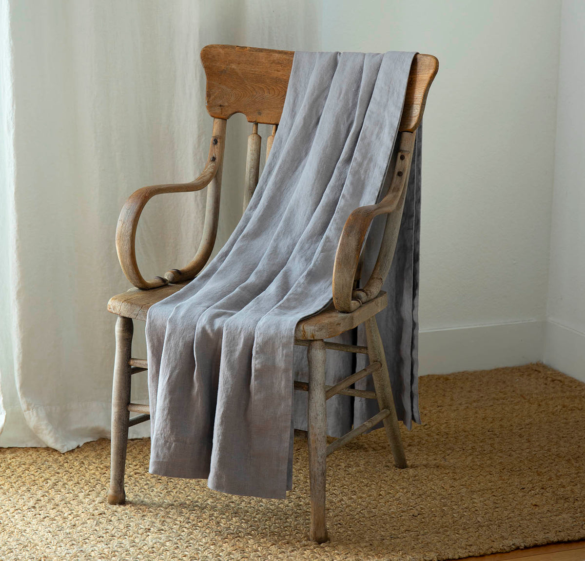 Orkney Linen Throw Blanket - Rough Linen