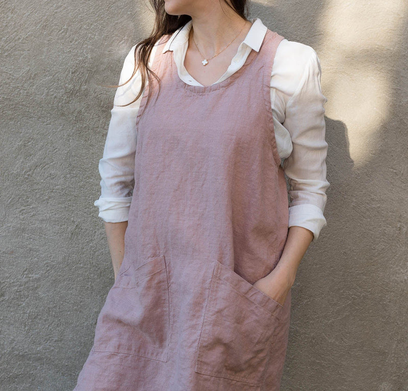 The Bella Linen Pinafore Apron | by Rough Linen