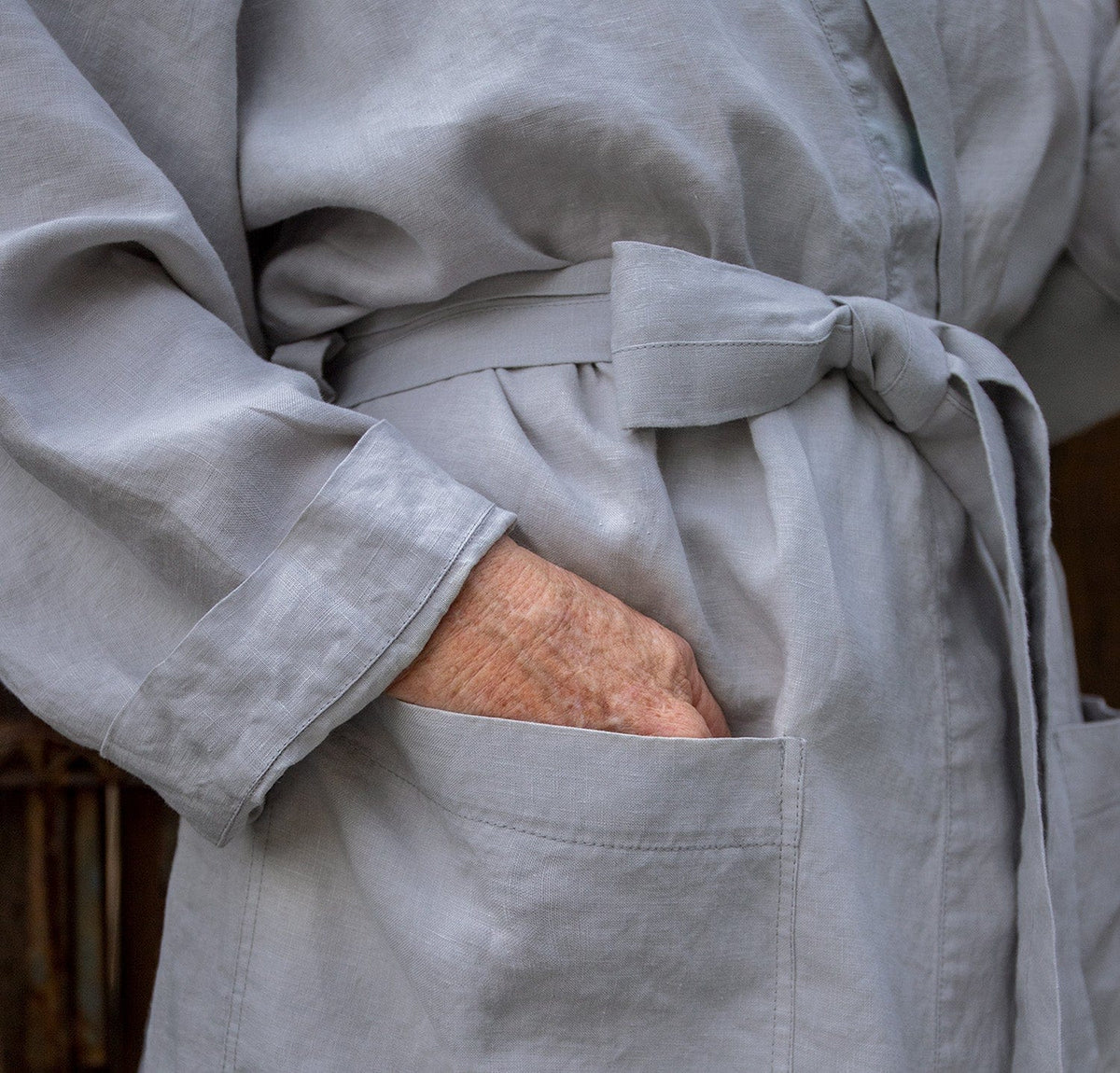 Best Linen Bath Robe in Smooth Linen | by Rough Linen