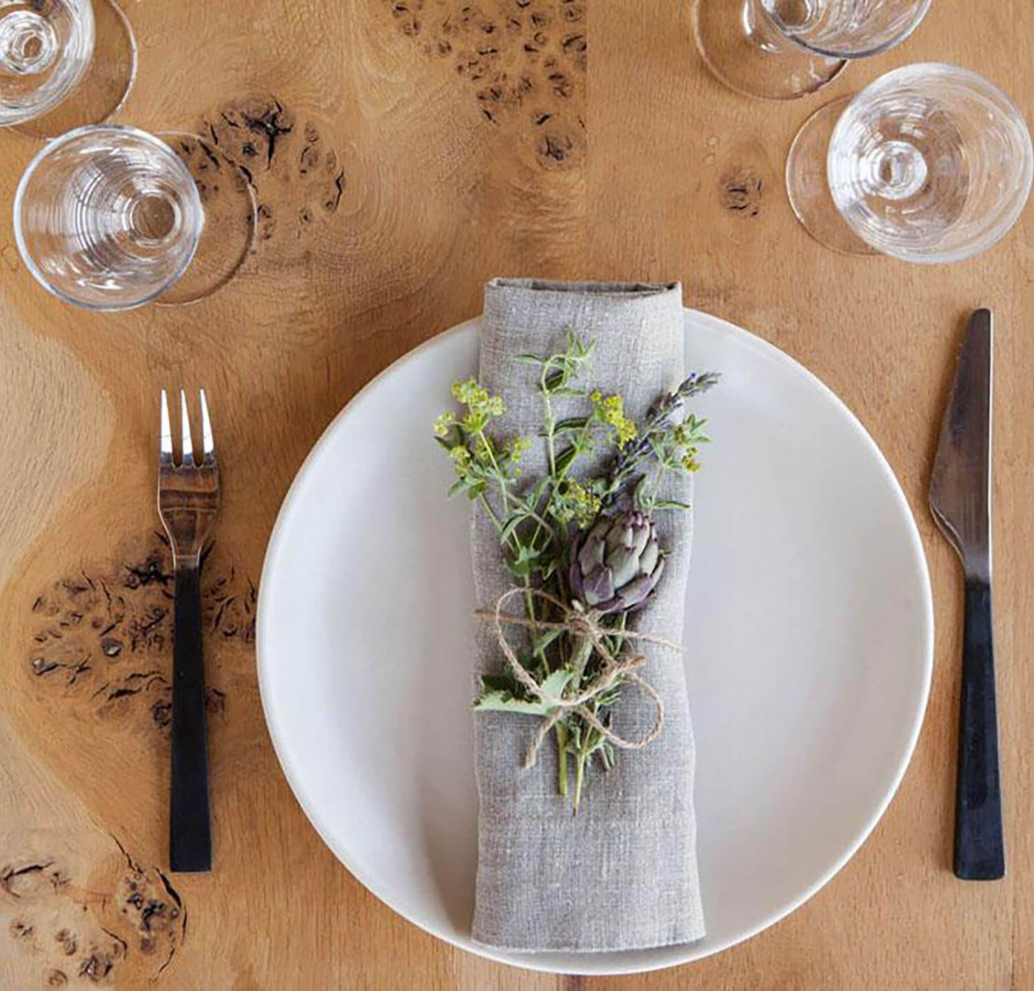 100% Pure Linen Napkins | by Rough Linen