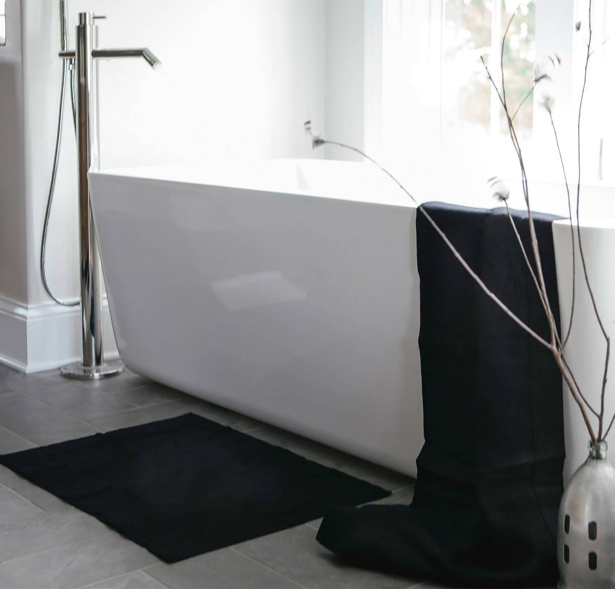 Best Linen Bath Mat | by Rough Linen