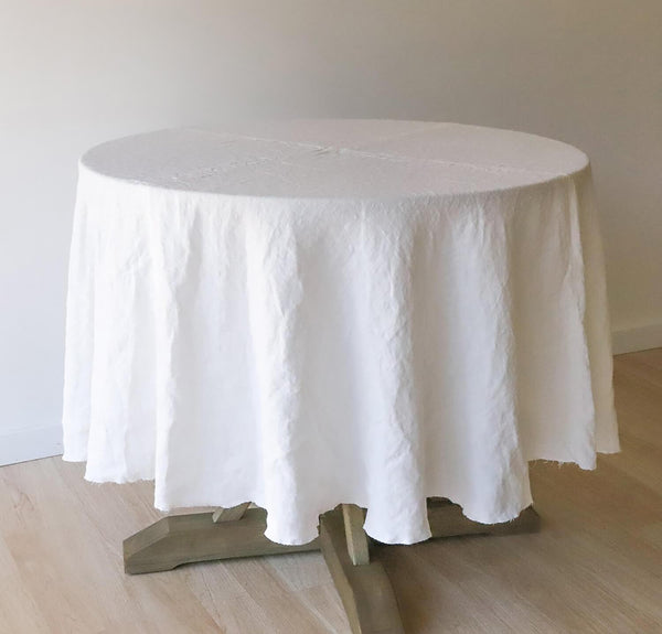 Best Round Heavyweight Linen Tablecloth | by Rough Linen