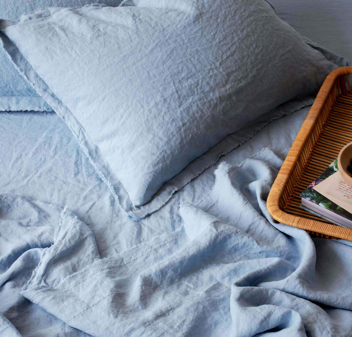 Best Raw Edge Linen Pillowcase | by Rough Linen