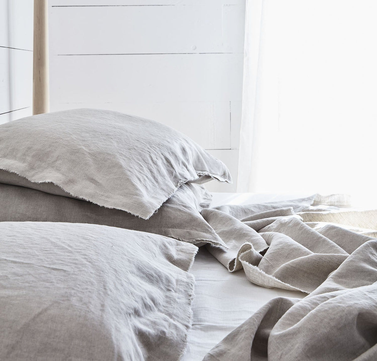 Best Raw Edge Linen Pillowcase | by Rough Linen