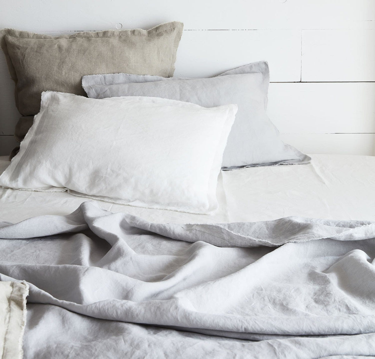 Best Raw Edge Linen Pillowcase | by Rough Linen