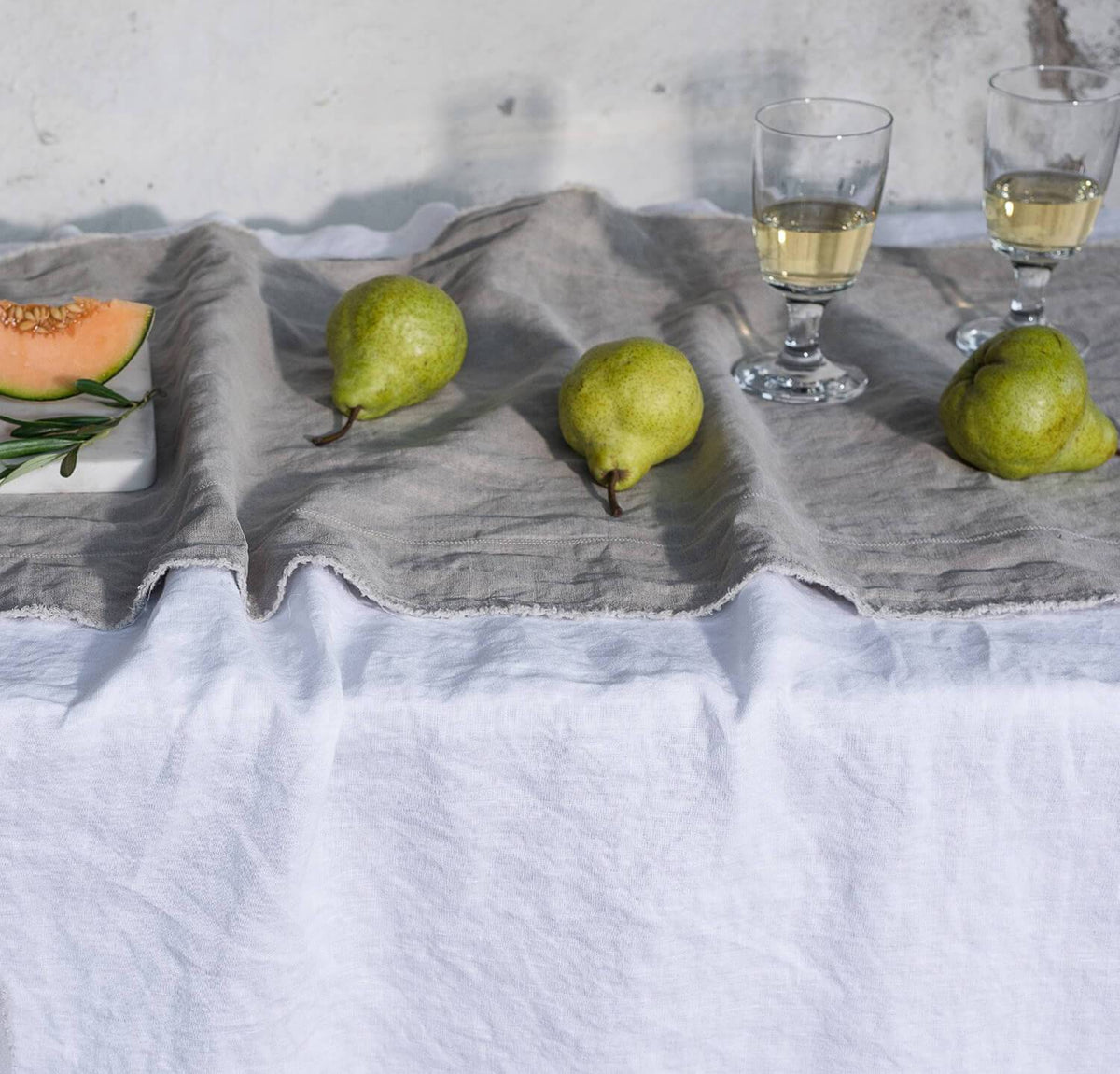 Best Raw Edge Linen Table Runner | by Rough Linen