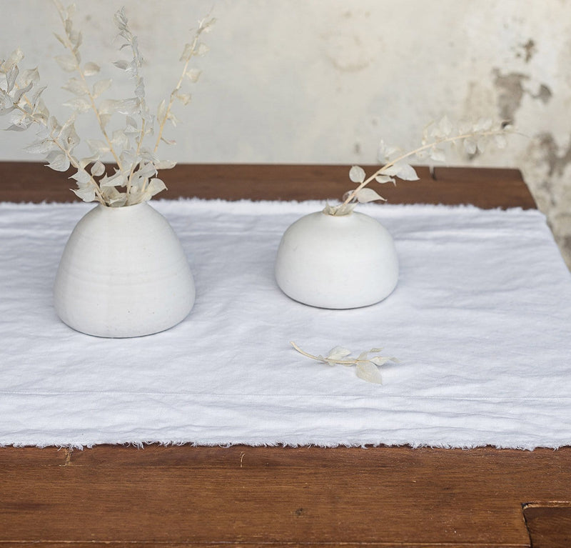 Best Raw Edge Linen Table Runner | by Rough Linen