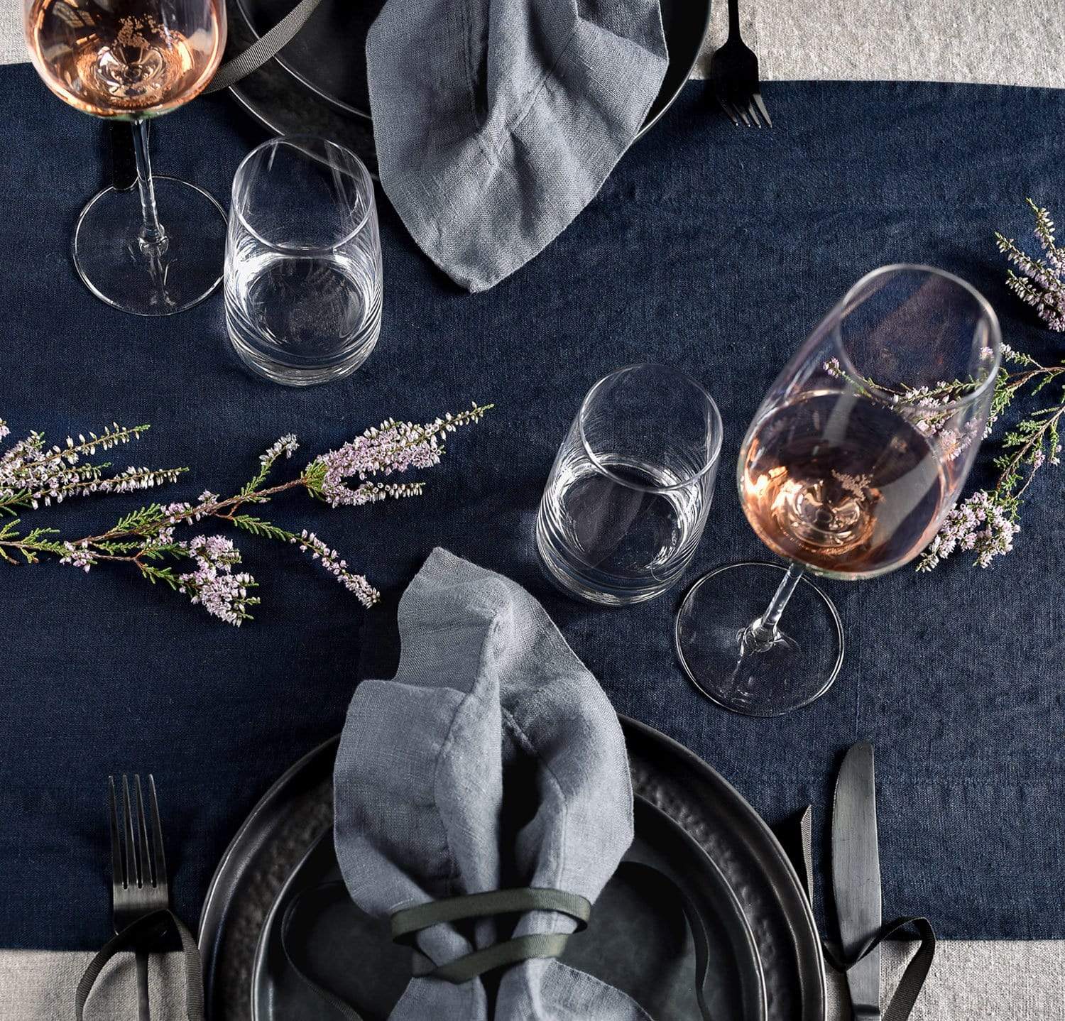 100% Pure Linen Table Runners & Placemats | by Rough Linen