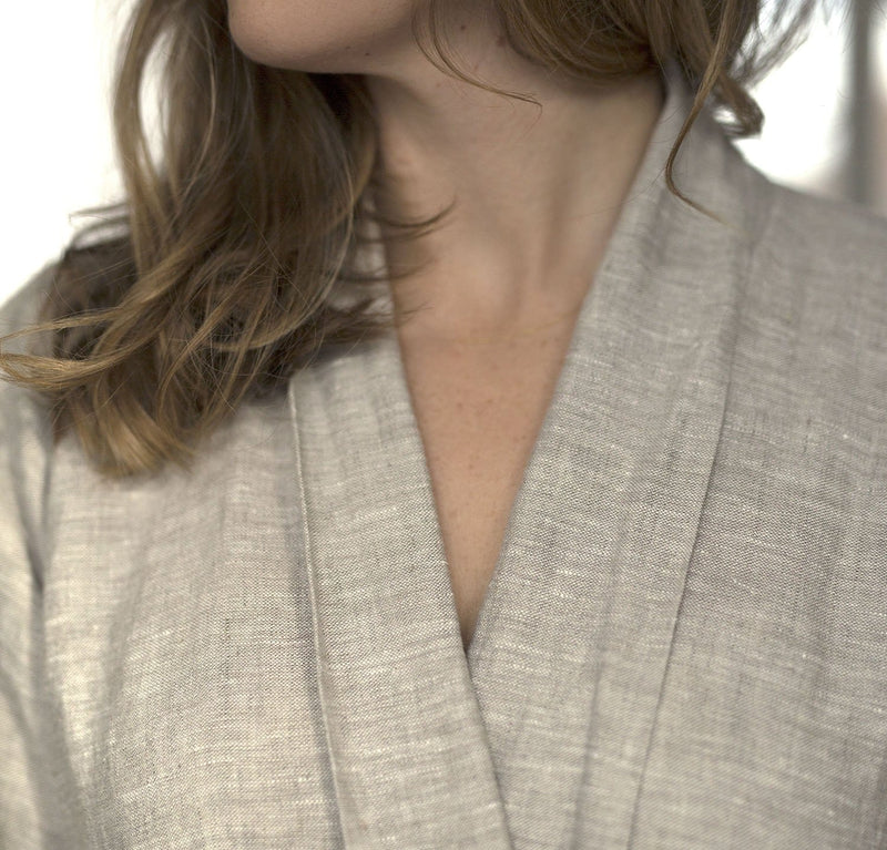 Pair of St. Barts Linen Robes (Set of 2) - Rough Linen